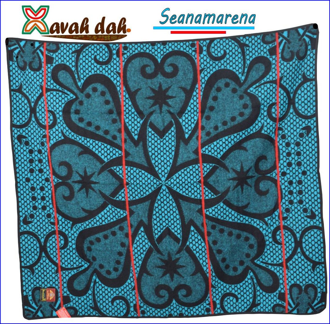 Basotho Blanket Seanamarena Hearts & Spades turquiose Blue - Etsy
