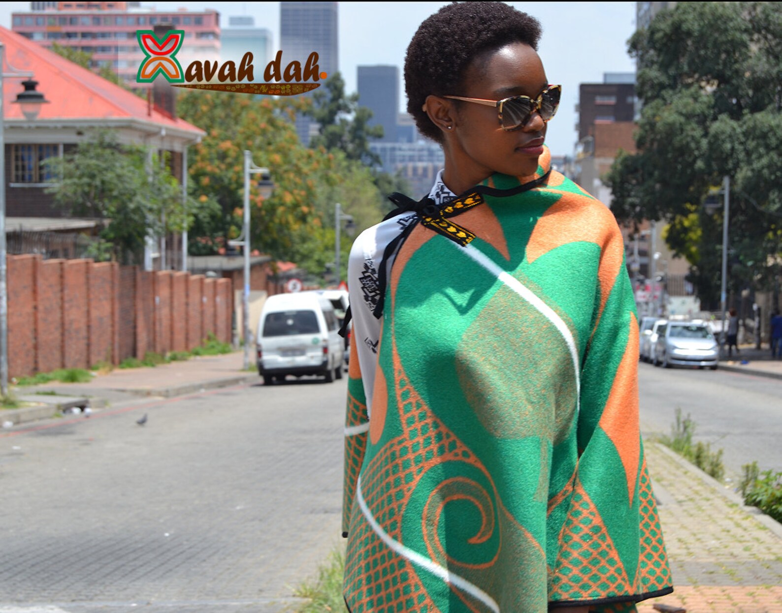 Basotho Blanket - Poncho-shawl (green) - Etsy