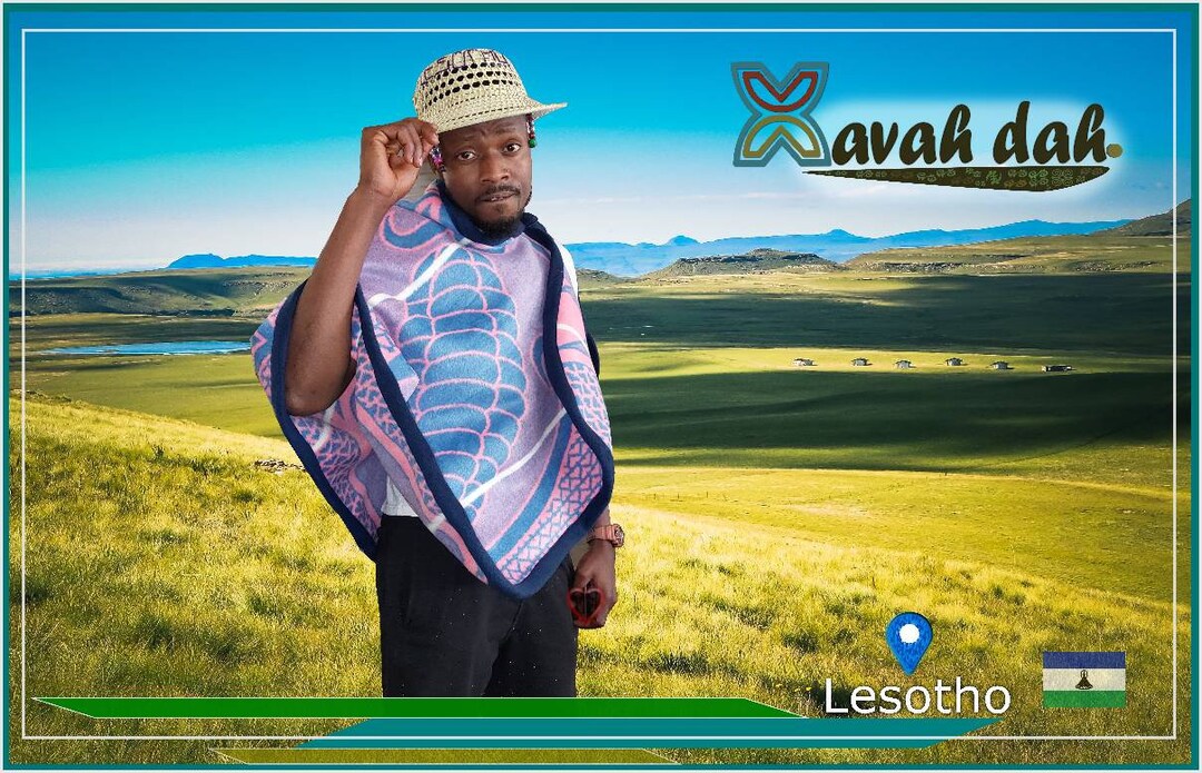 Basotho Blanket - Poncho-shawl (pink) - Etsy