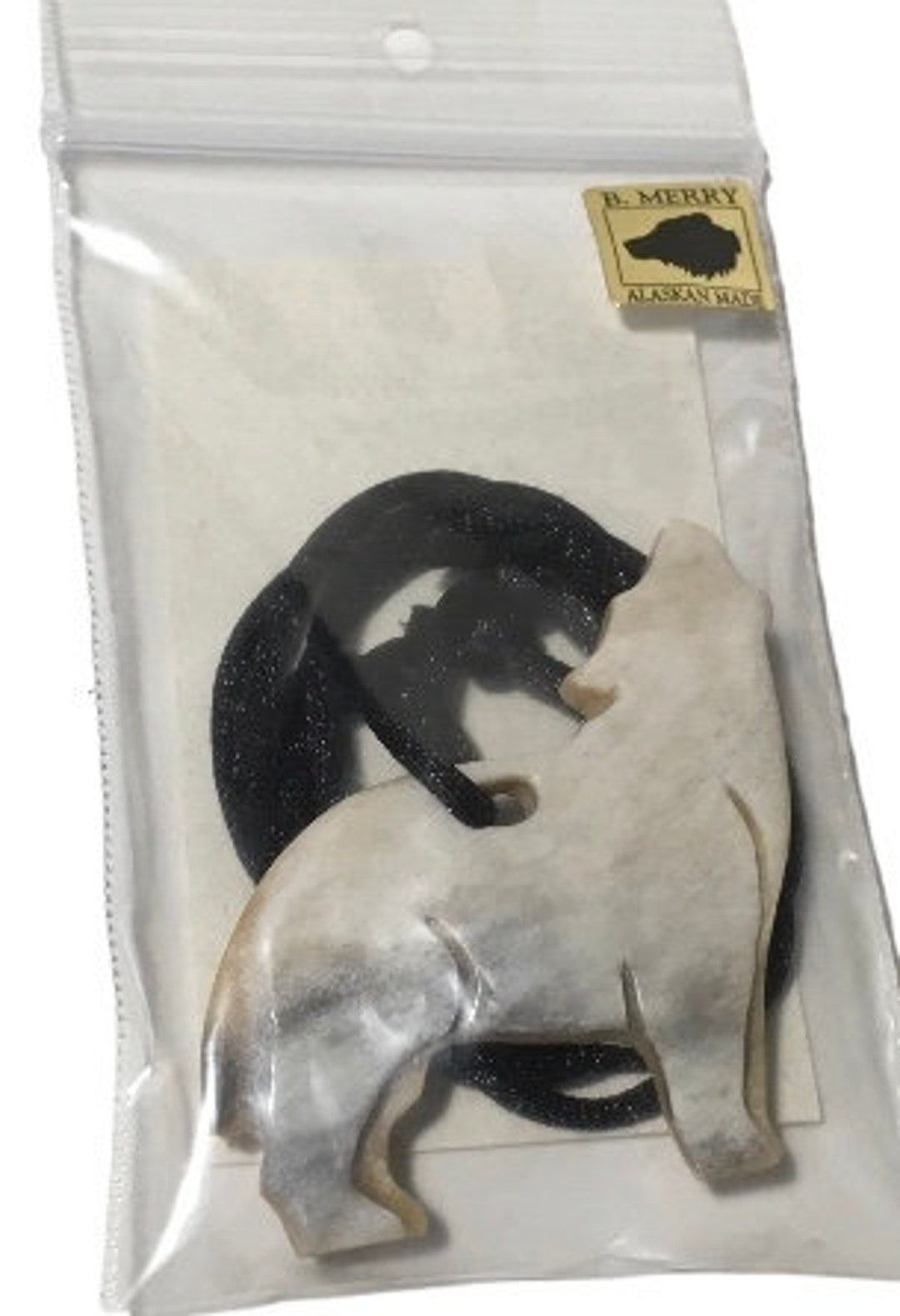 Handmade Made in Alaska Carved Moose Antler Howling Wolf Pendant W ...