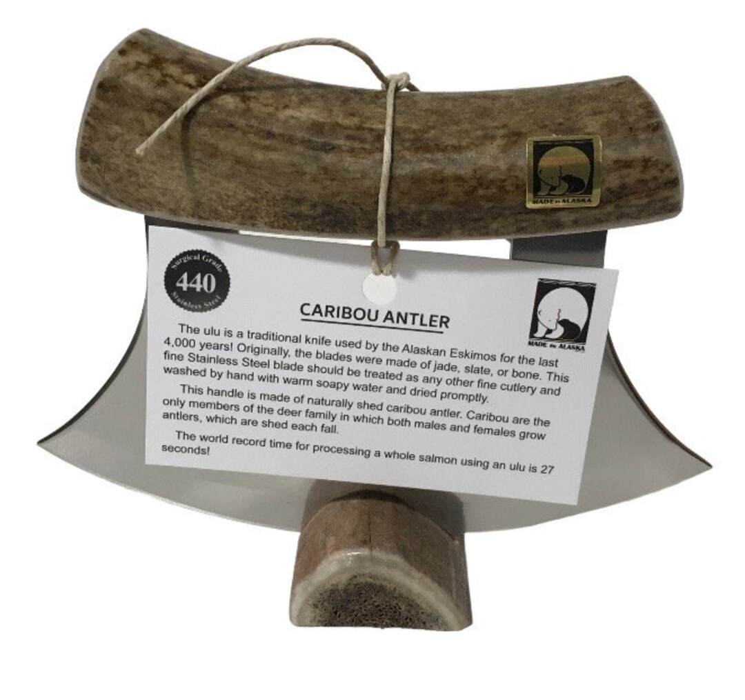 Handmade Made in Alaska Natural Shed CARIBOU Antler Ulu Knife - Etsy