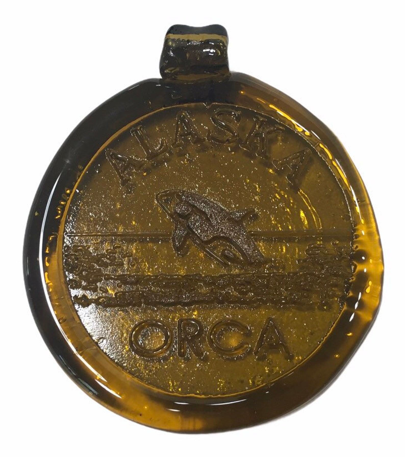 Handmade RECYCLED Glass Medallion Suncatcher Alaska Orca - Etsy