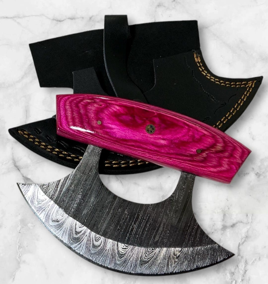 Traditional Classic Style Handcrafted Exotic Pink Colored Damascus ...