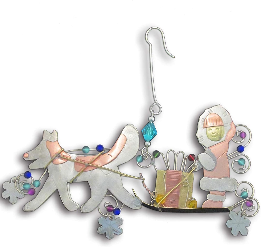 New Handmade Iditarod Husky Dog Sled Ornament Ethically Made - Etsy