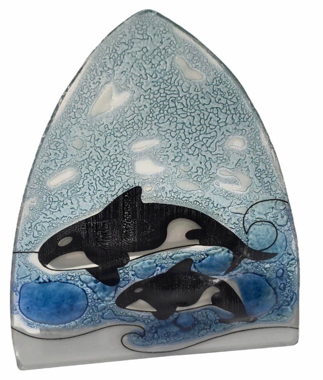Handmade Fused Glass Glass Night Light Orca Whale - Etsy