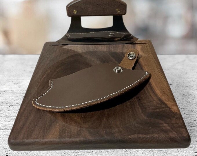 Handmade in USA Wood Ulu Knife Cutting Chopping Bowl/board 8.5" X 9 ...