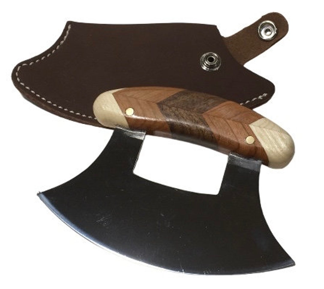 Handmade in USA Multi Wood Ulu Knife Alaskan Dark Leather Sheath - Etsy