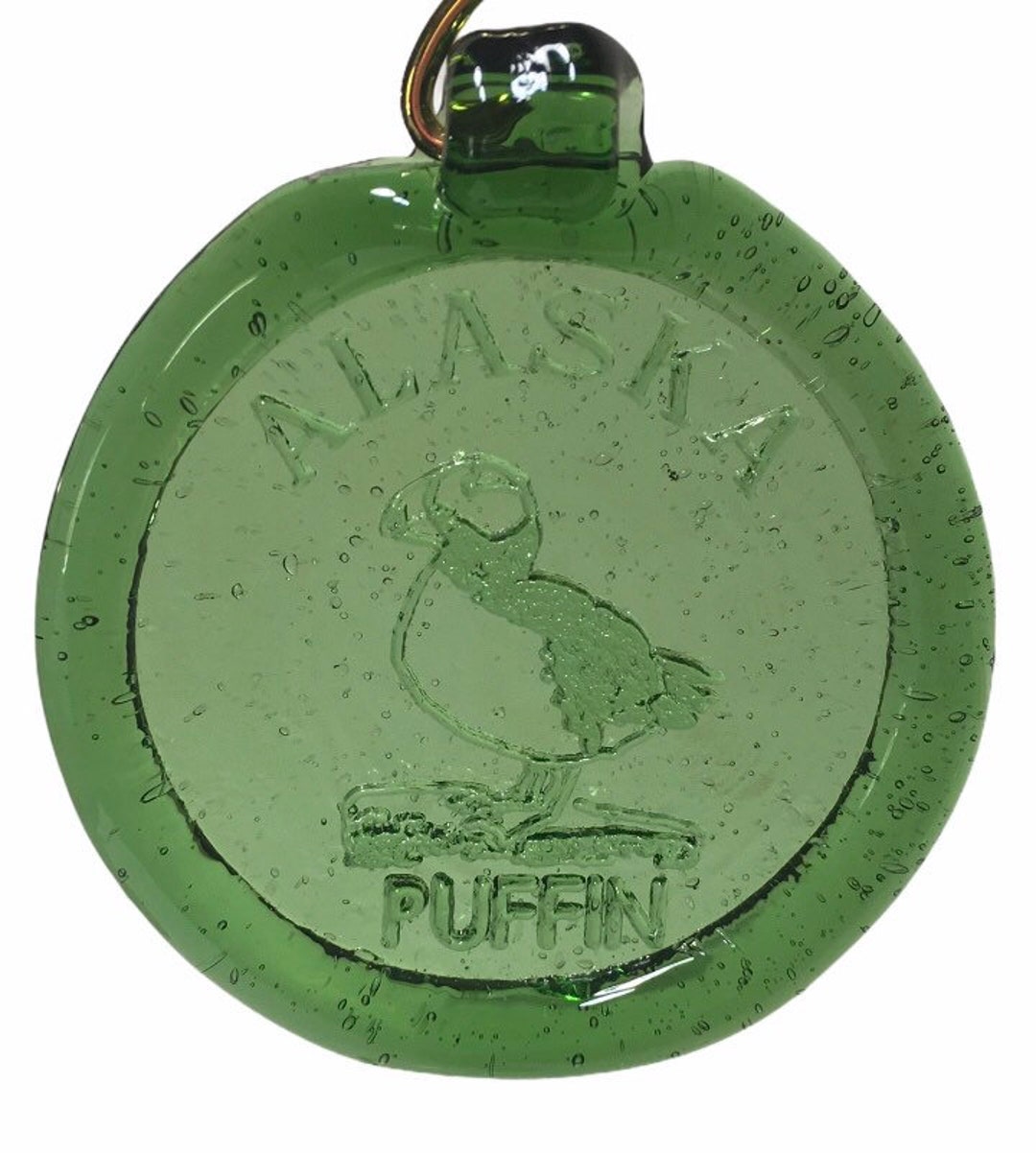 Handmade RECYCLED Glass Medallion Suncatcher- Alaska Puffin - Etsy