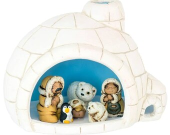 Handmade Unique Unusual Ceramic Nativity Set Characato Small Nativity ...