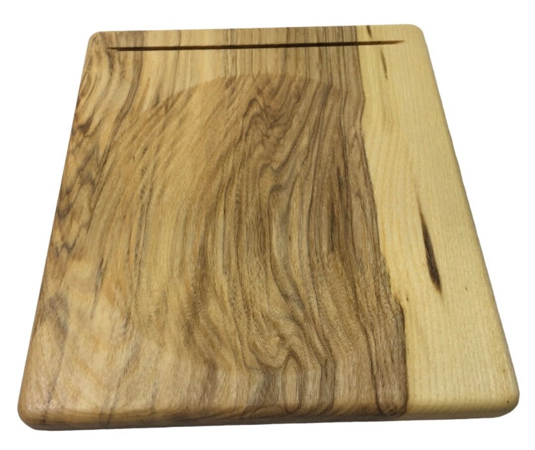 Two Tone Grain Handmade in USA Wood Hackberry UNIQUE Ulu Knife Cutting ...