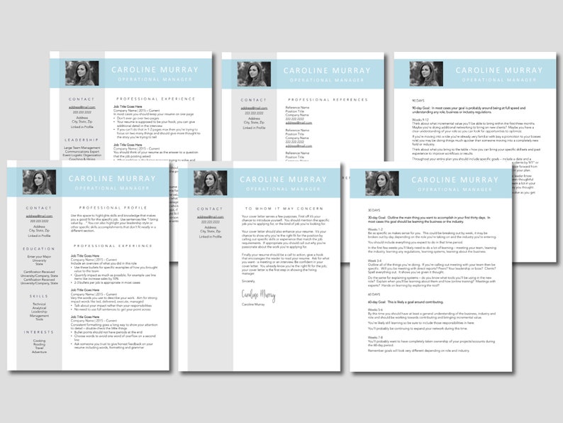Professional Interview Package Bundle for Job Search: Resume - Etsy