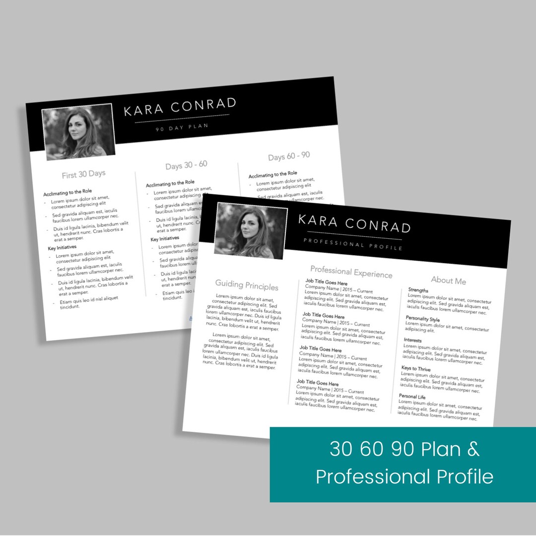Interview Documents Prep Bundle Includes Professional Profile and 30 60 ...