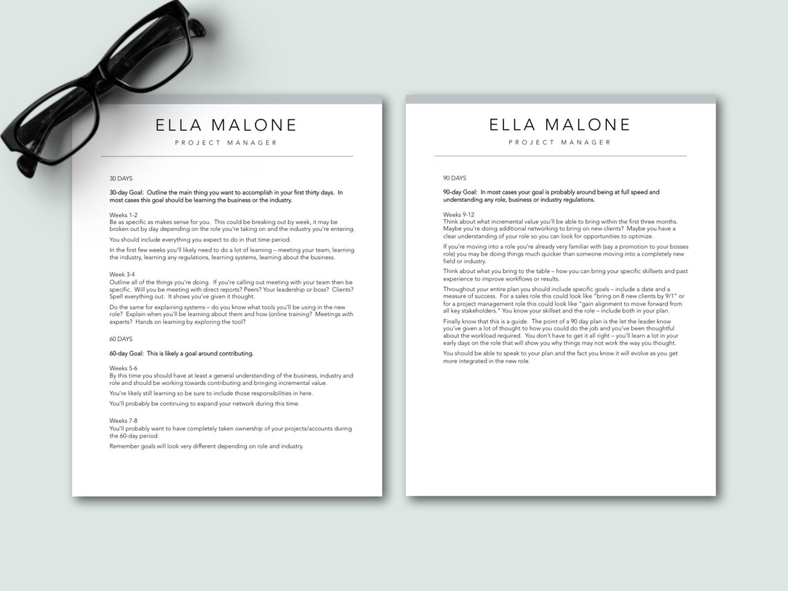 Interview Template Bundle: Resume With Optional Page 2, Cover Letter ...