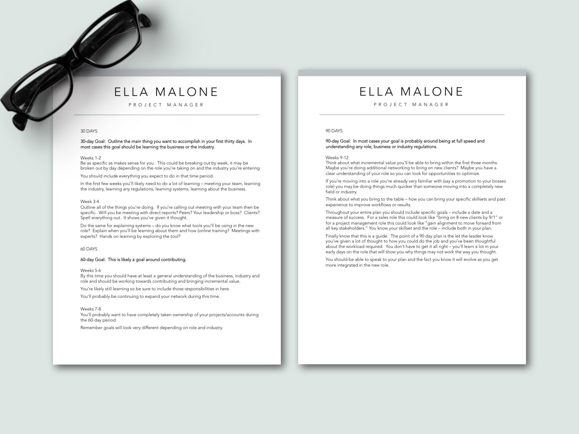Interview Template Bundle: Resume With Optional Page 2, Cover Letter ...