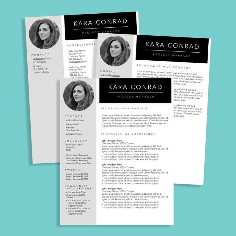 Interview Template Bundle: Resume Cover Letter References | Etsy