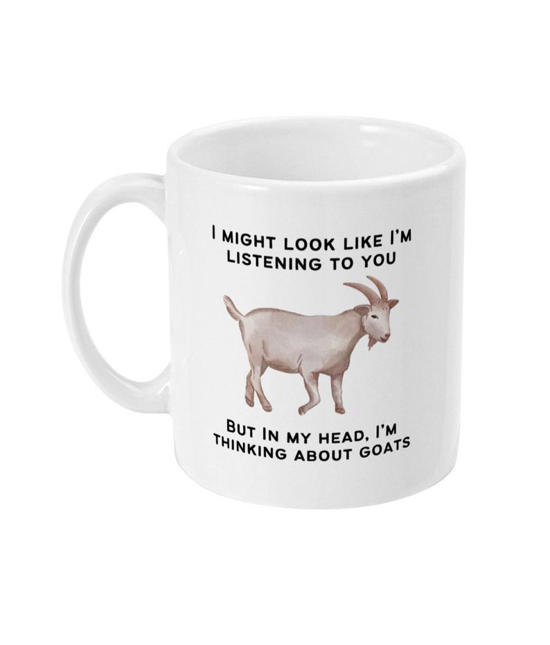 Goat Mug, Thinking About Goats, Crazy Goat Lady, Gifts for Goat Lovers ...