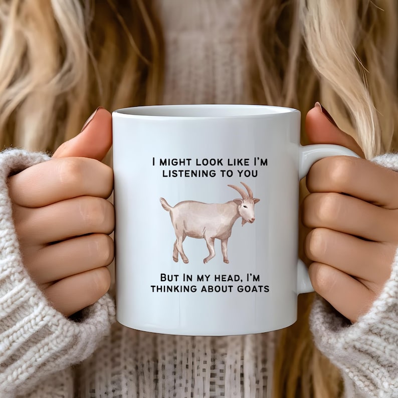 Goat Mug, Thinking About Goats, Crazy Goat Lady, Gifts for Goat Lovers ...