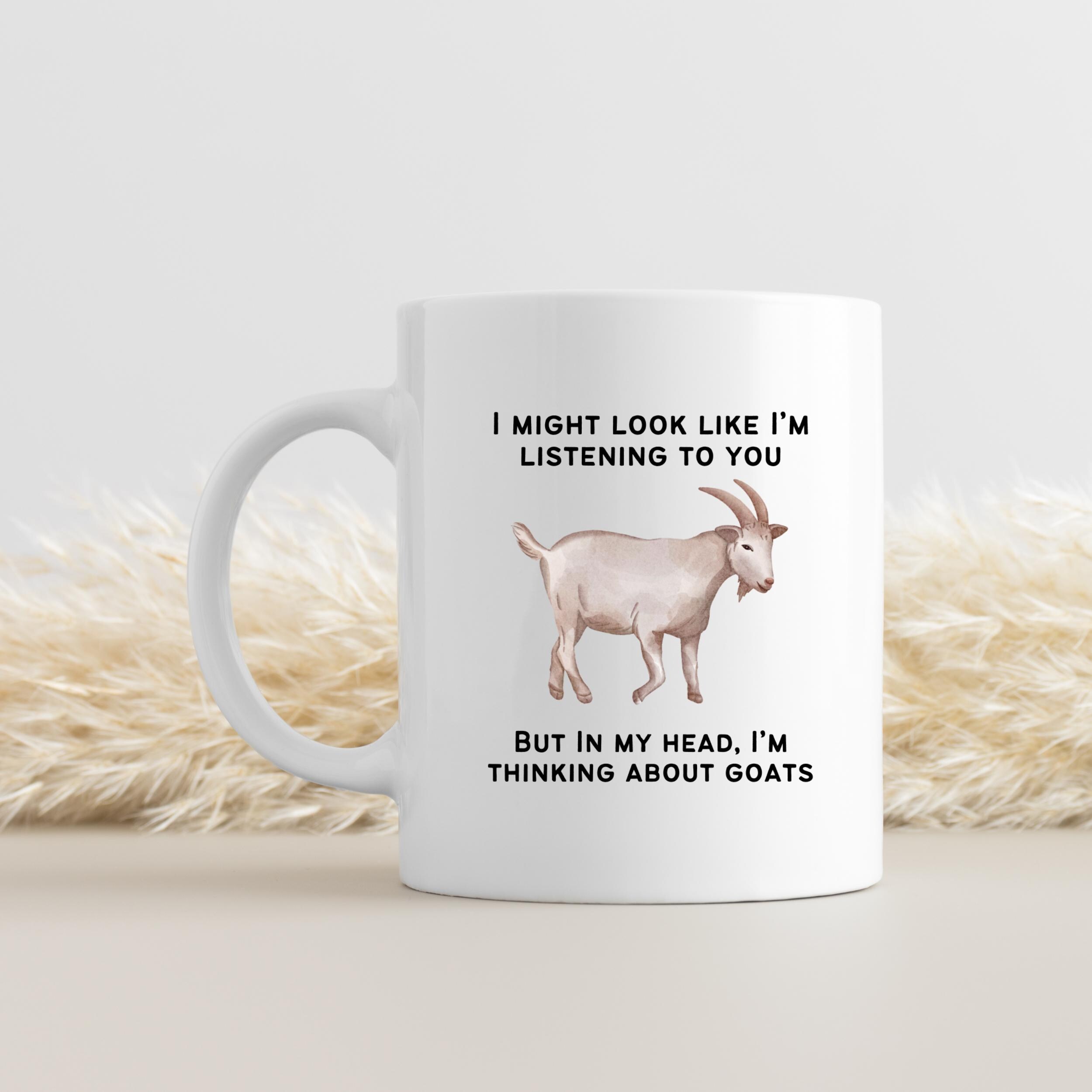 Goat Mug, Thinking About Goats, Crazy Goat Lady, Gifts for Goat Lovers ...