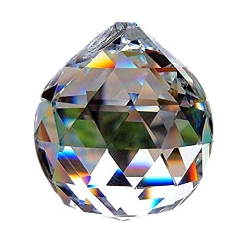 Faceted Crystal Ball - Etsy