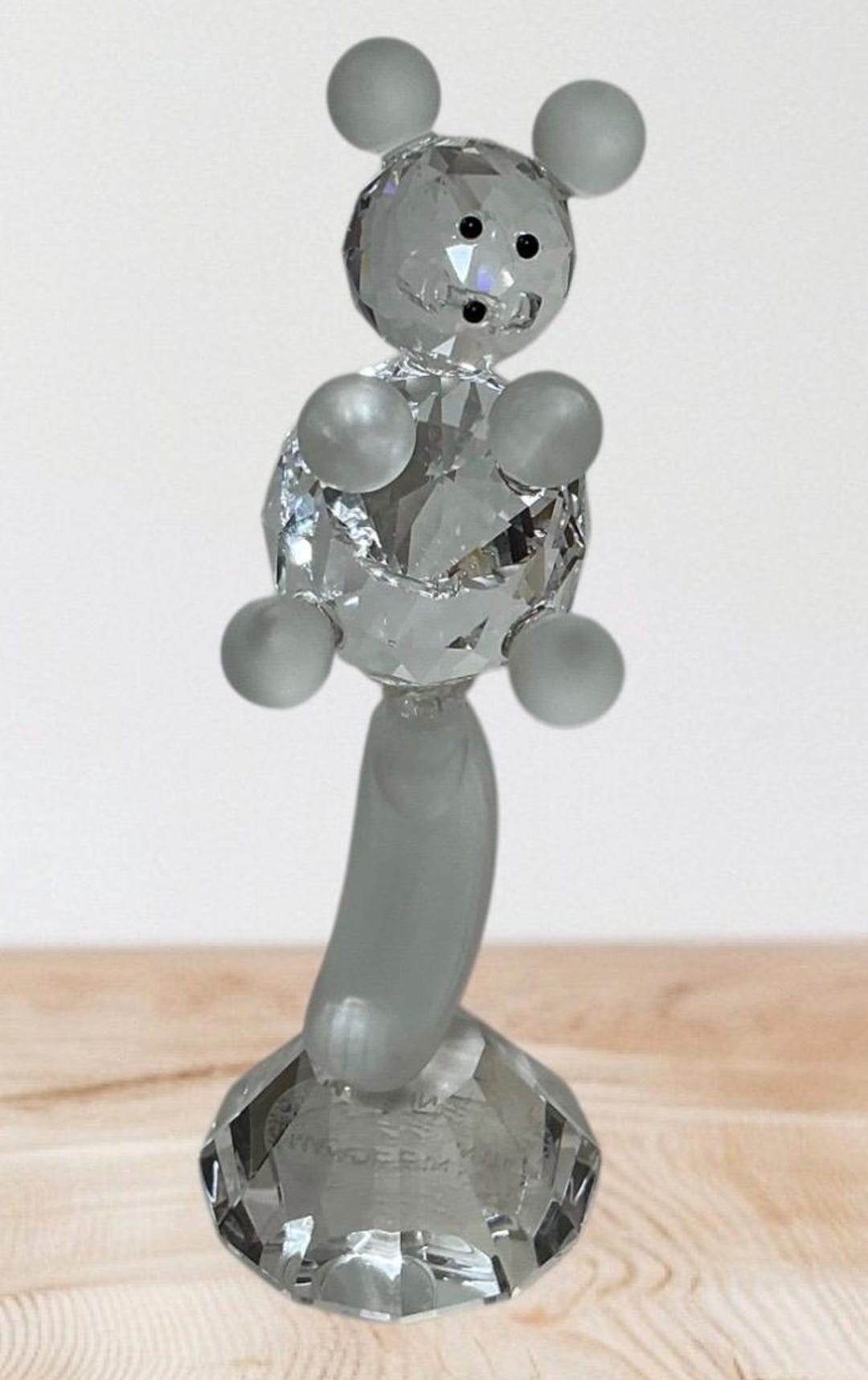 Italian Murano Glass Panda Bear Figurine: Swarovski Crystal Elements - Etsy