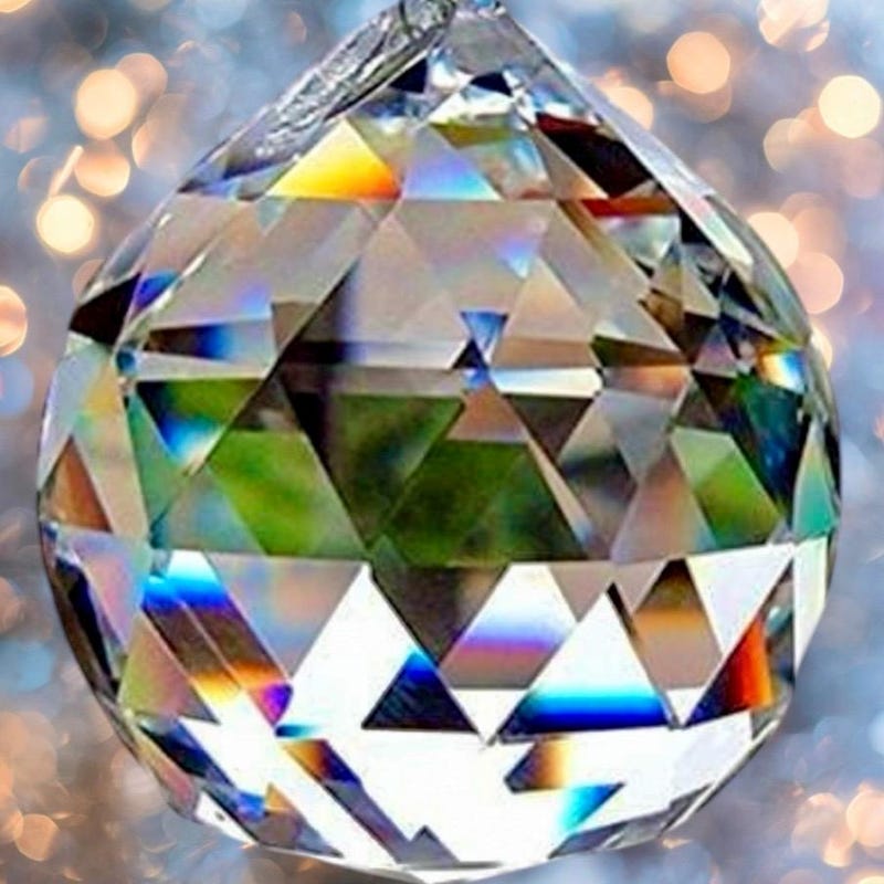 Faceted Crystal Ball - Etsy