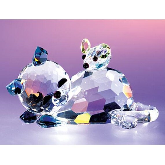 Mice Dream Crystal Figurine Glass Art Art & Collectibles etna.com.pe