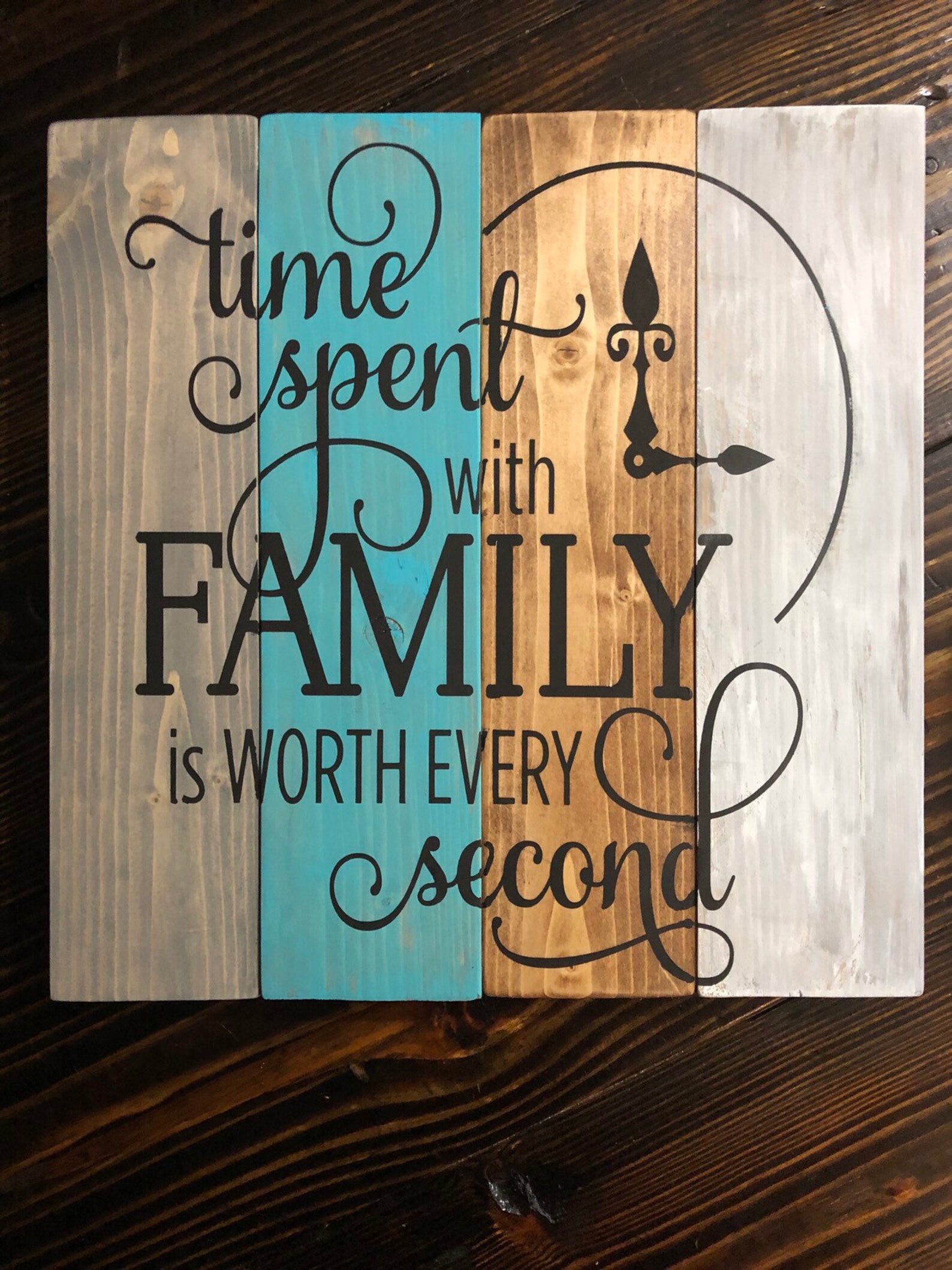 Time Spent With Family is Worth Every Second, Wooden Sign, House ...