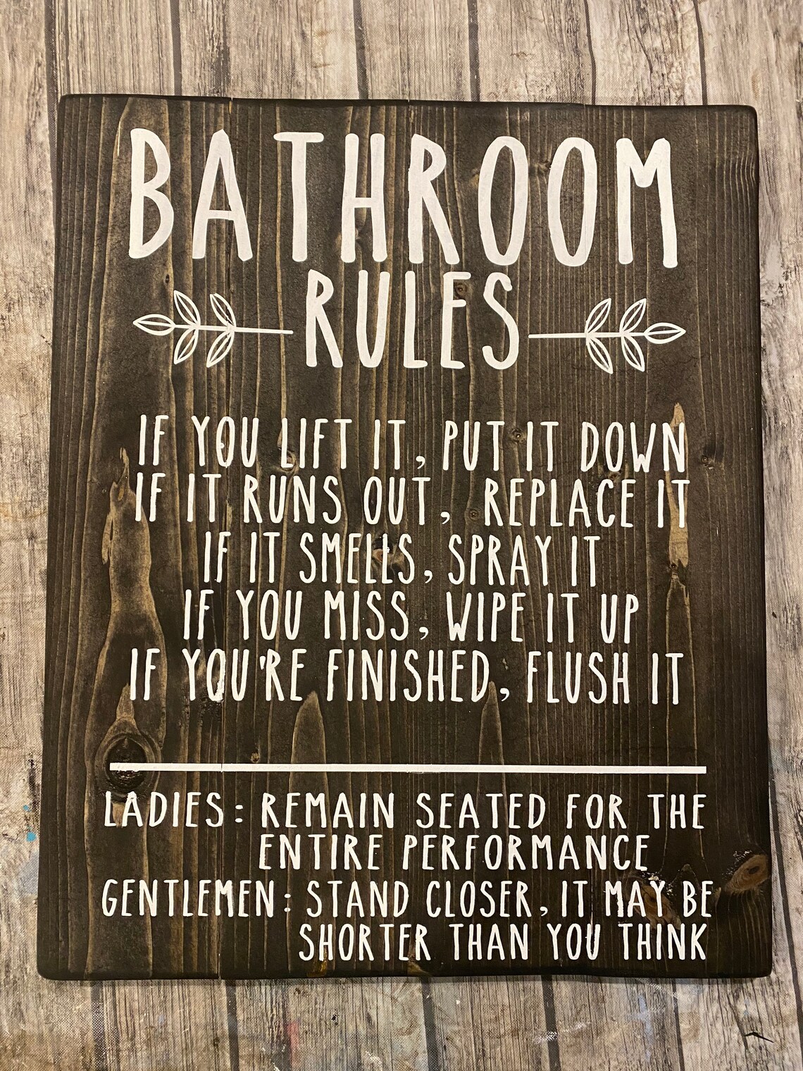 Reglas del baño 17 pulgadas por 14 pulgadas Reglas del baño - Etsy México