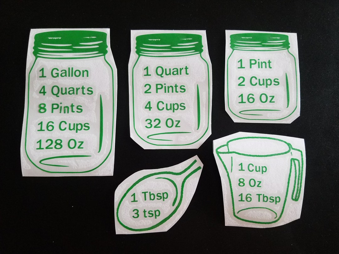 Kitchen Conversion Vinyl Decals - Etsy