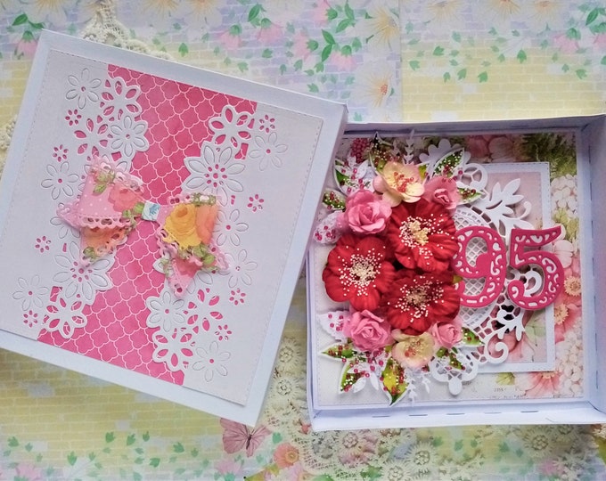 Boxed Luxury Birthday Card Handmade Personalised Any Age - Etsy