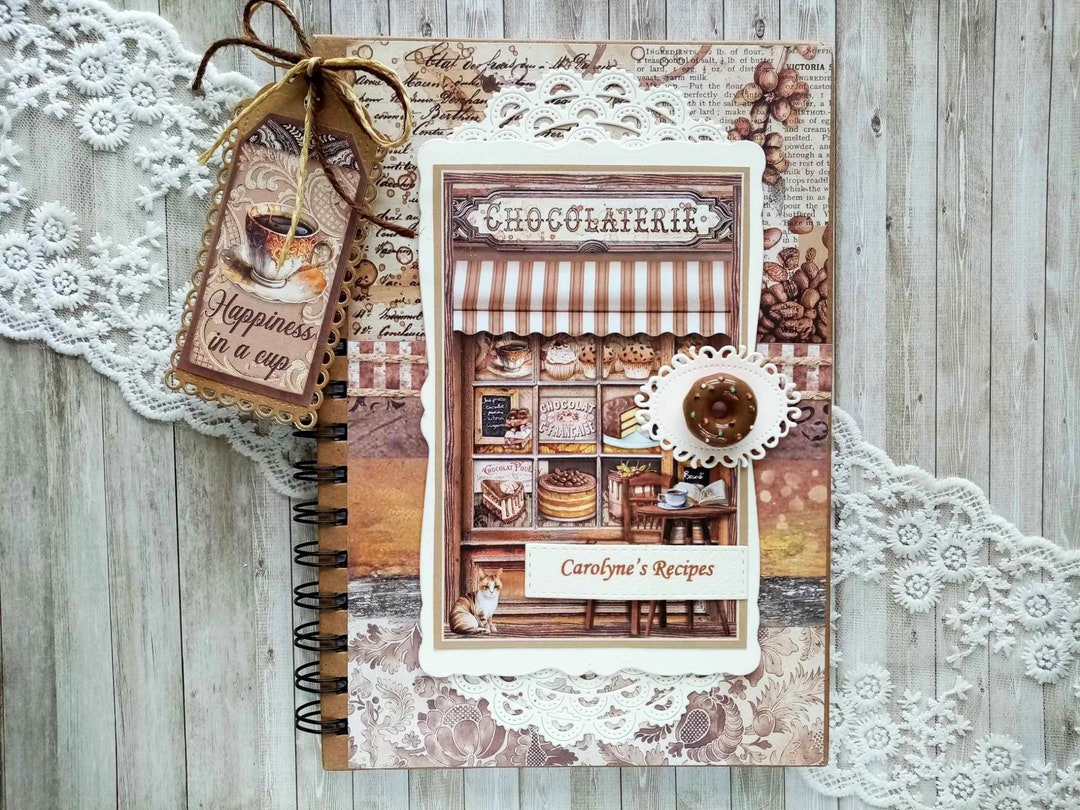 Personalised Recipe Book 70 Sheets, Handmade Recipe Organizer, Kitchen ...