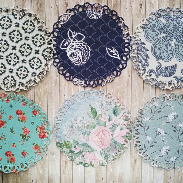 Blue Paper Doilies - Etsy