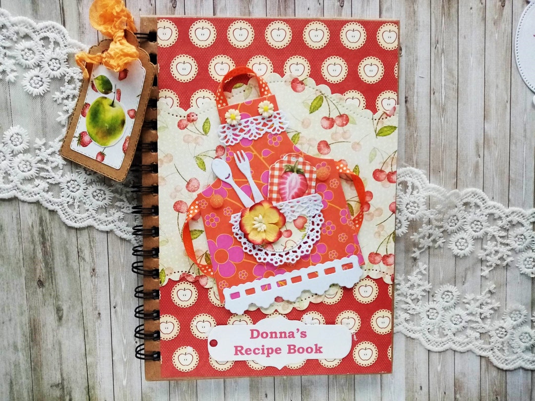 Personalised Recipe Book, Handmade Recipe Organizer, Kitchen Notebook ...