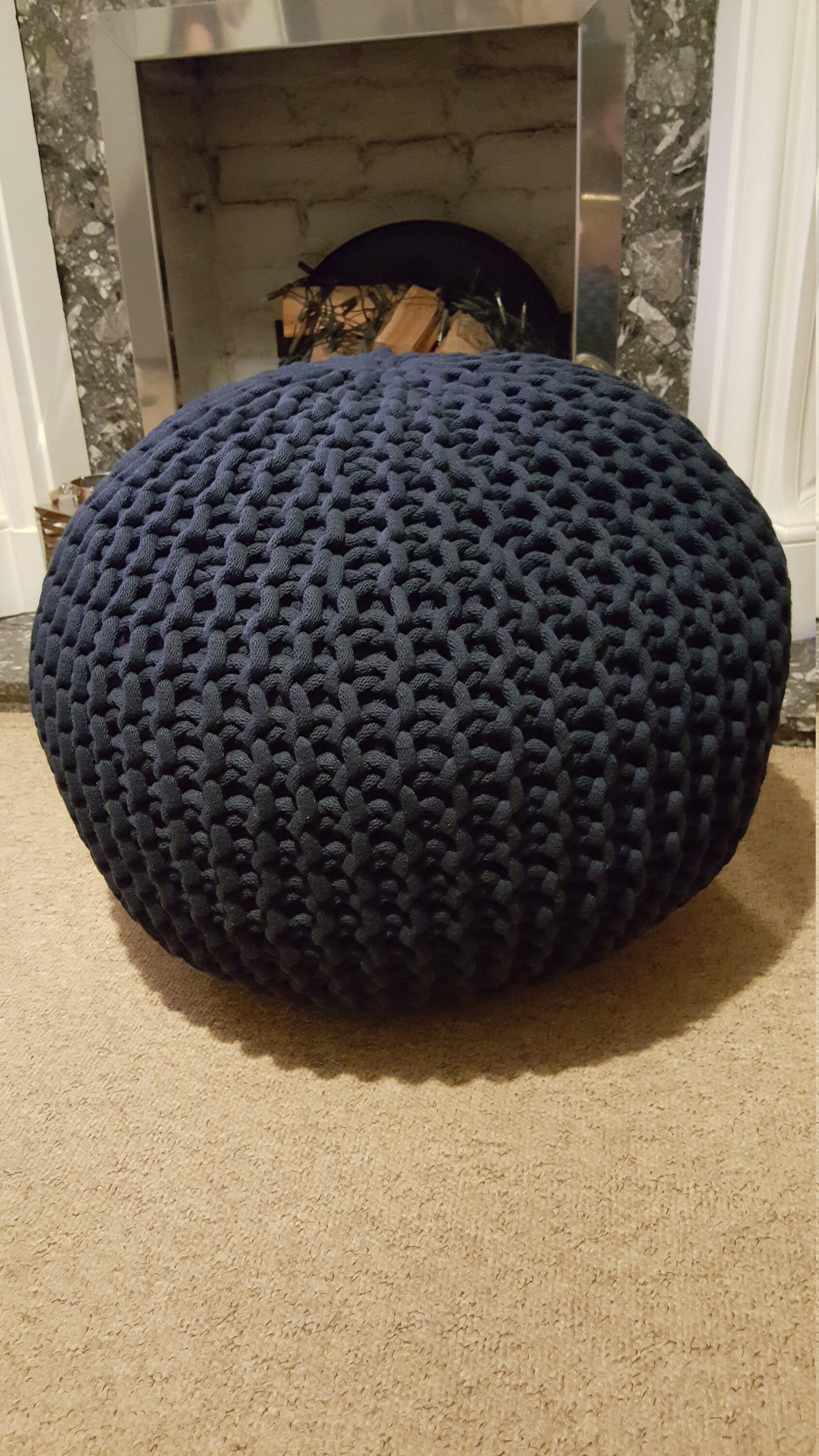 Knitted Pouf ,floor Pouf,handmade Ottoman Pouf - Etsy UK