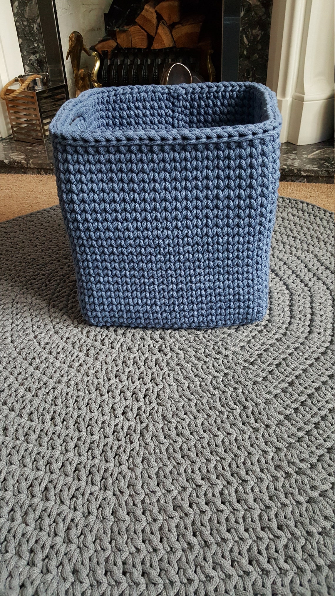 Large Crochet Basket/handmade Crochet Basket/many Sizes/many Colors ...