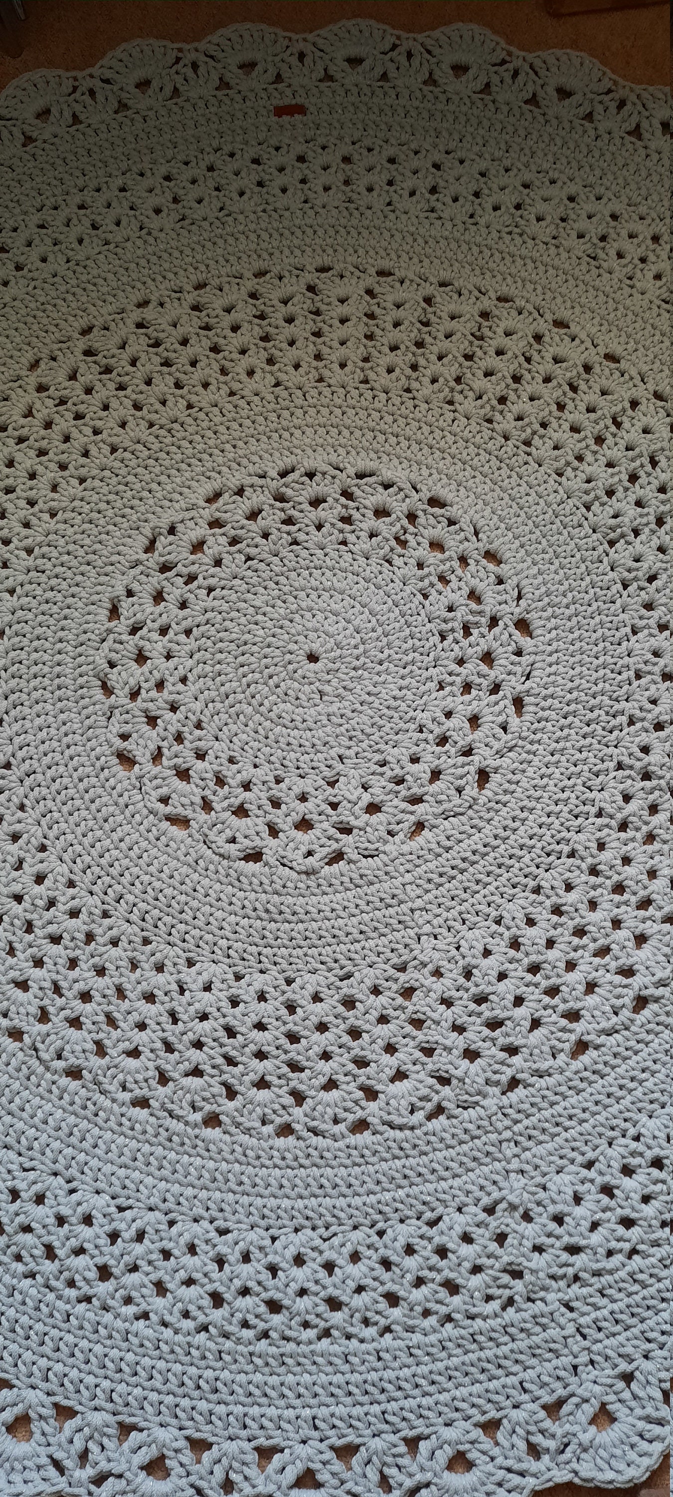 Handmade Crochet Rug/living Room Round Rug/ Cotton Rope Rug/floor Mat ...