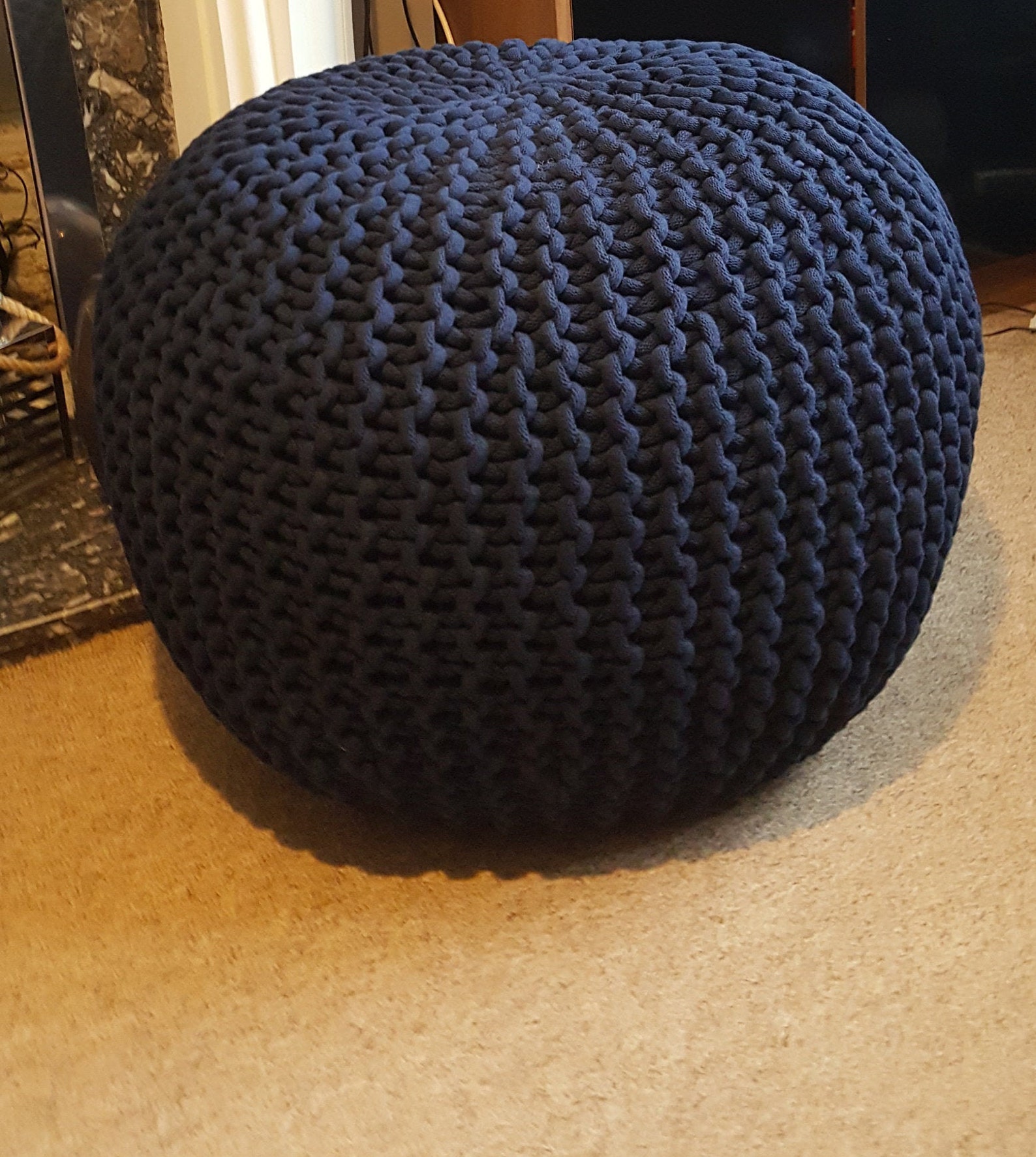 Knitted Pouf ,floor Pouf,handmade Ottoman Pouf - Etsy UK