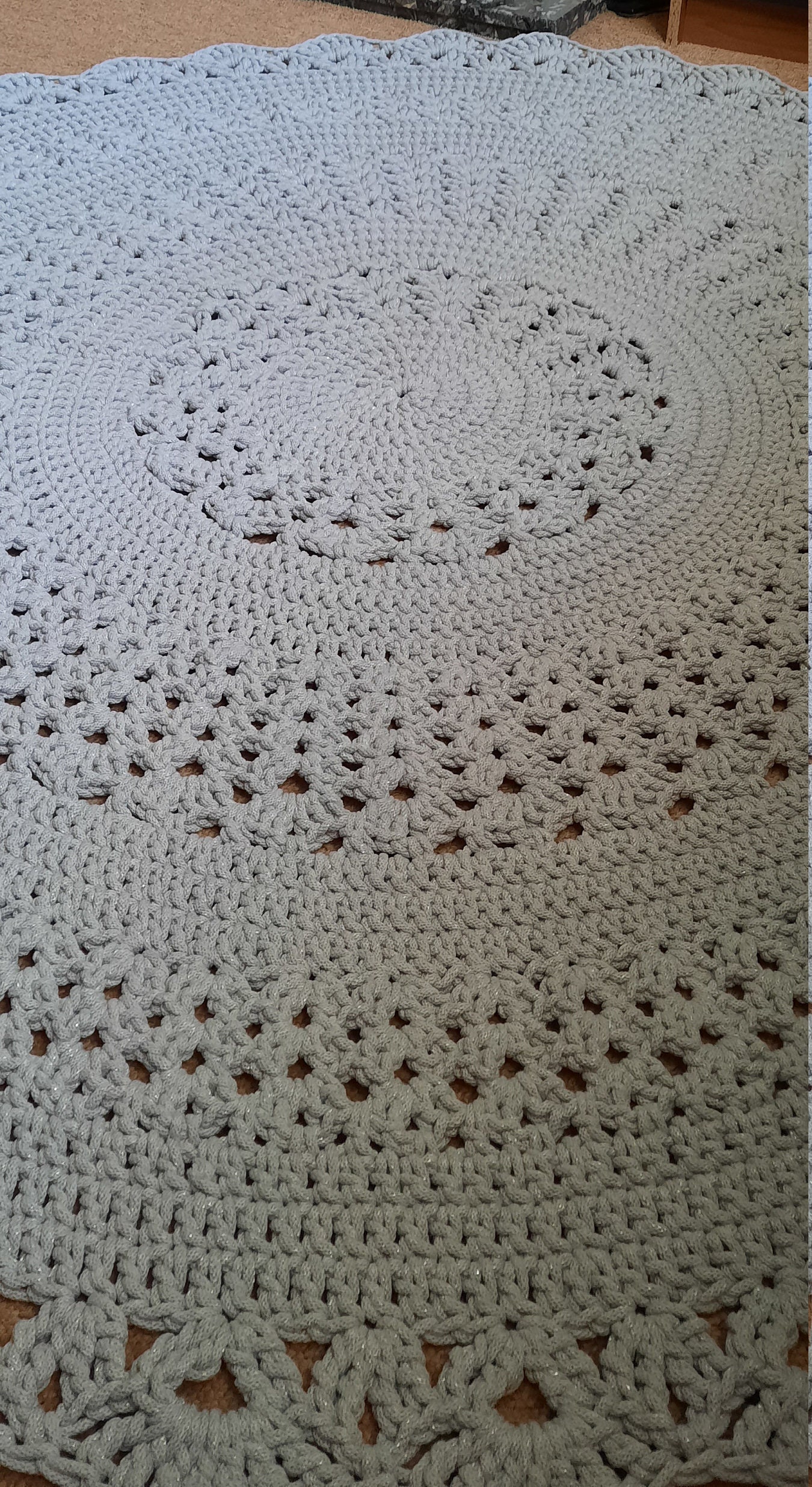Handmade Crochet Rug/living Room Round Rug/ Cotton Rope Rug/floor Mat ...
