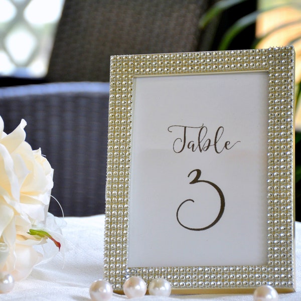 Rhinestone Table Numbers - Etsy