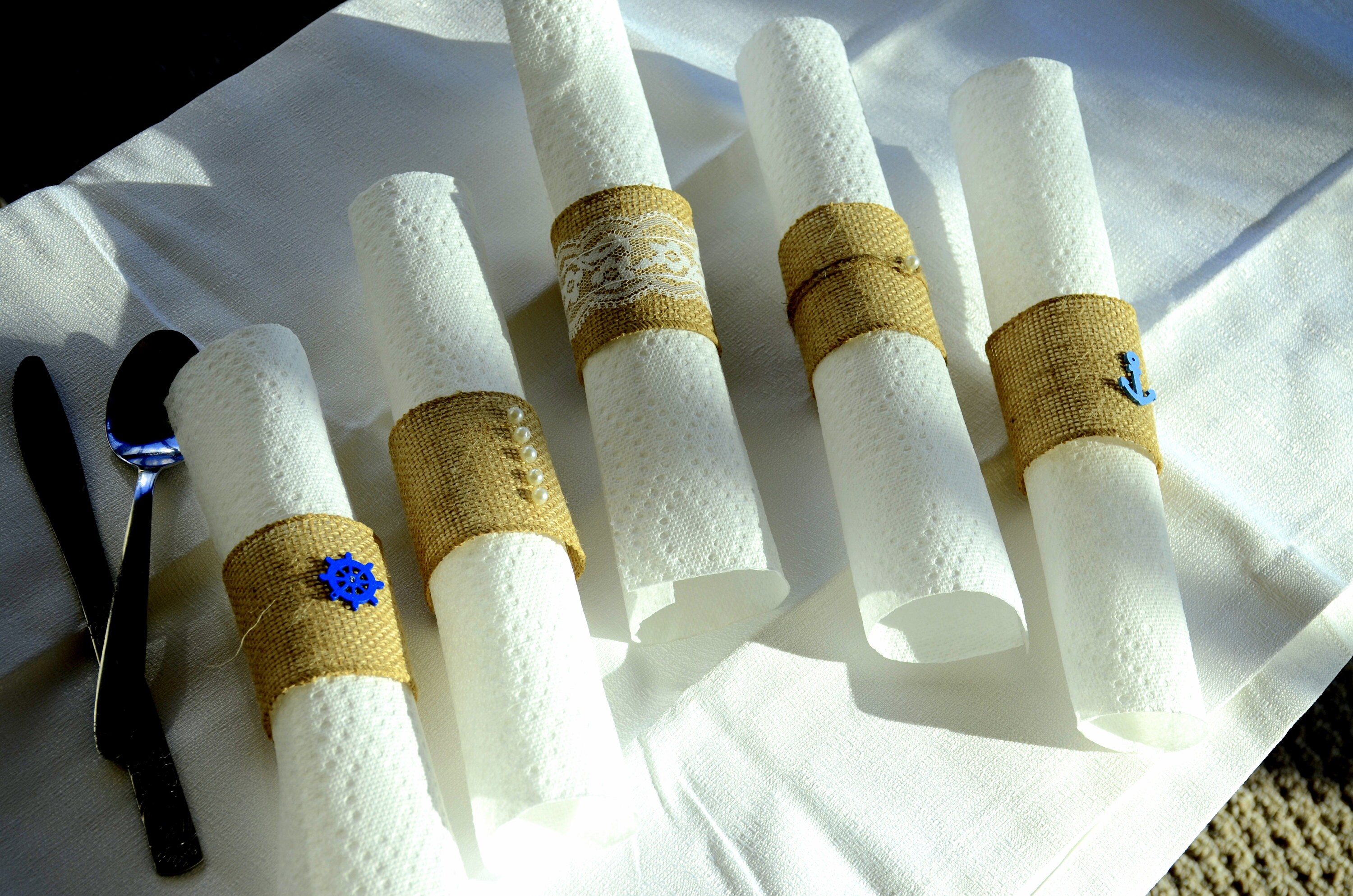 Jute Napkin Ringburlap Weddingnapkin Ringsrustic Wedding - Etsy