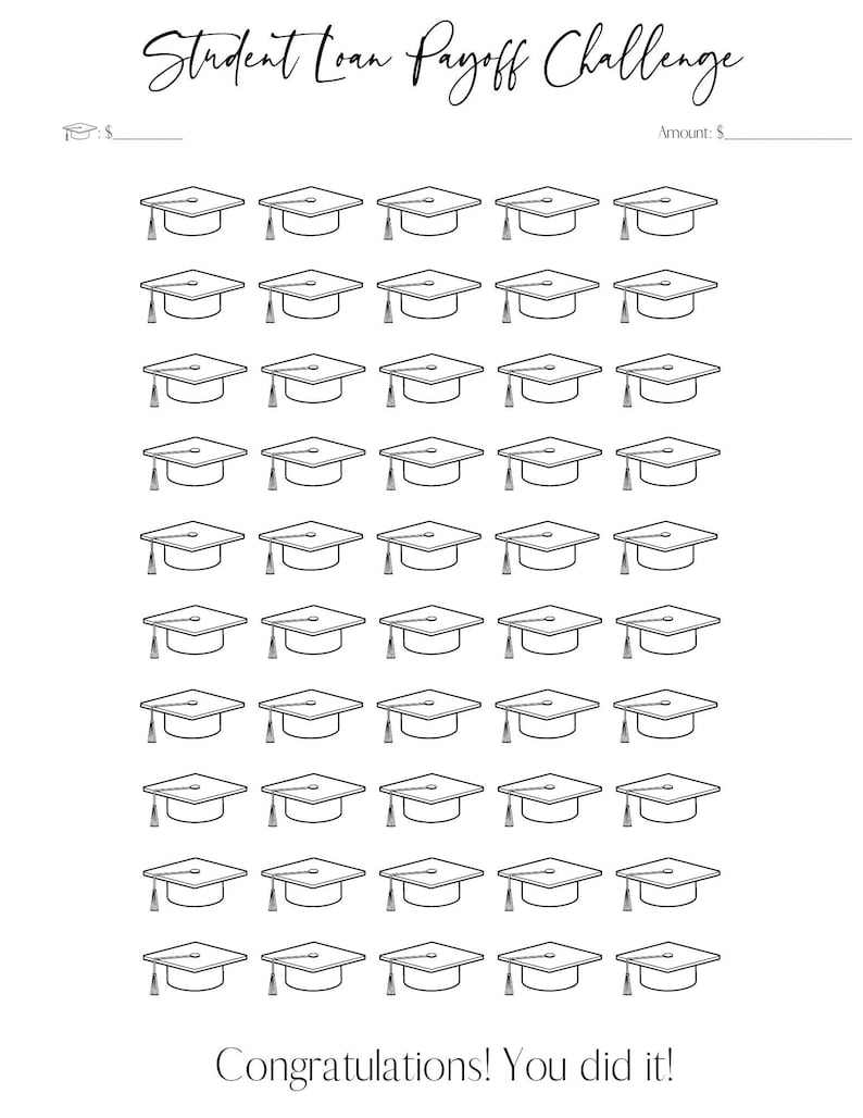 Student Loan Payoff Challenge - Etsy