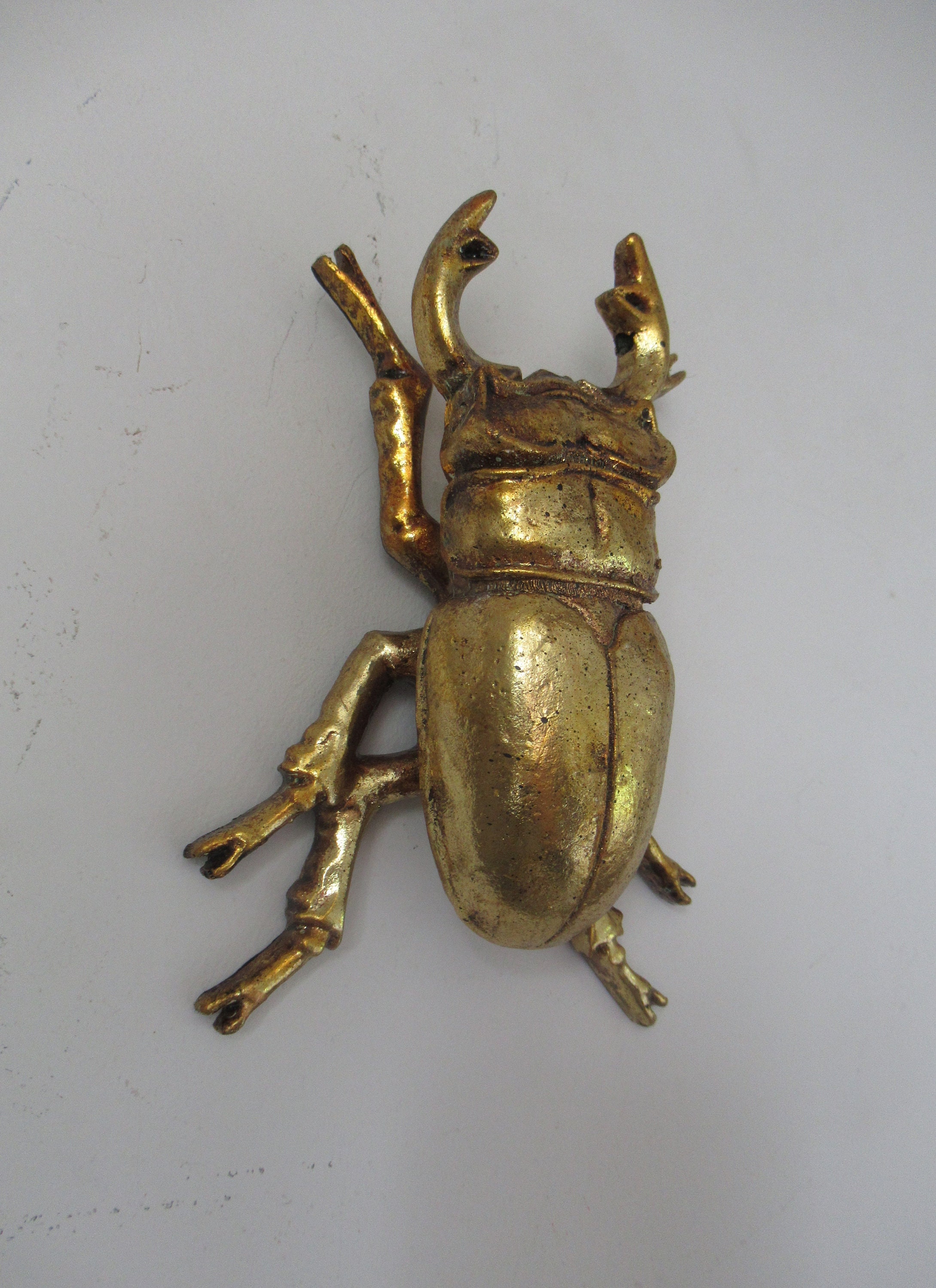 Gold Stag Beetle Bug Insect Ornament Decorative Figure - Etsy UK