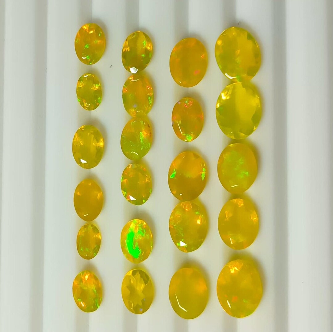 Yellow Welo Opal 5 X 3 MM to 14 X 10 MM AAA++ Quality Ethiopian Origin ...
