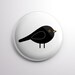 Set of 4 Bird Badges British Garden Birds Robin Blue Tit Blackbird ...