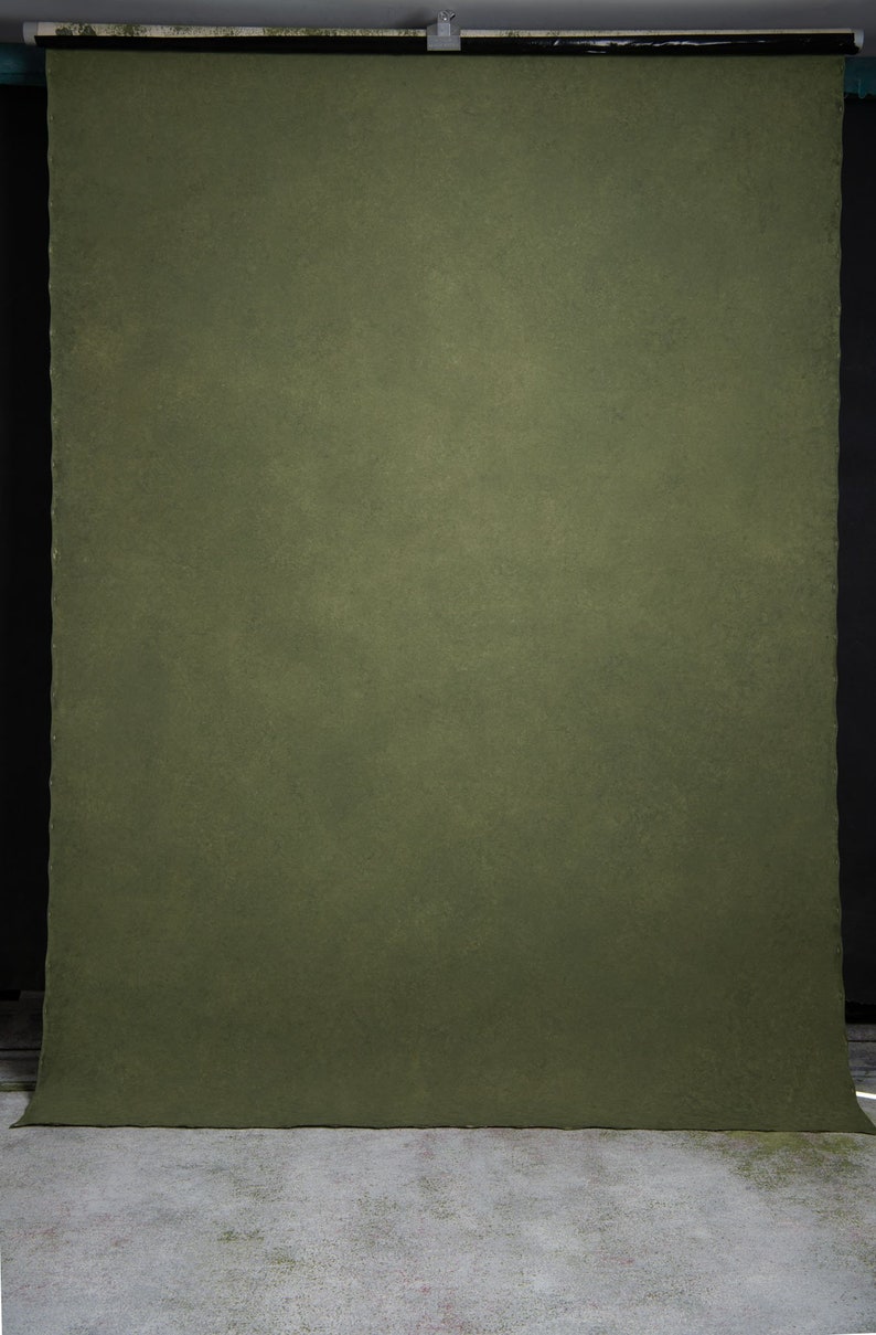 Olive Green Hand Painted Canvas Backdrop 180x270cm Soft - Etsy