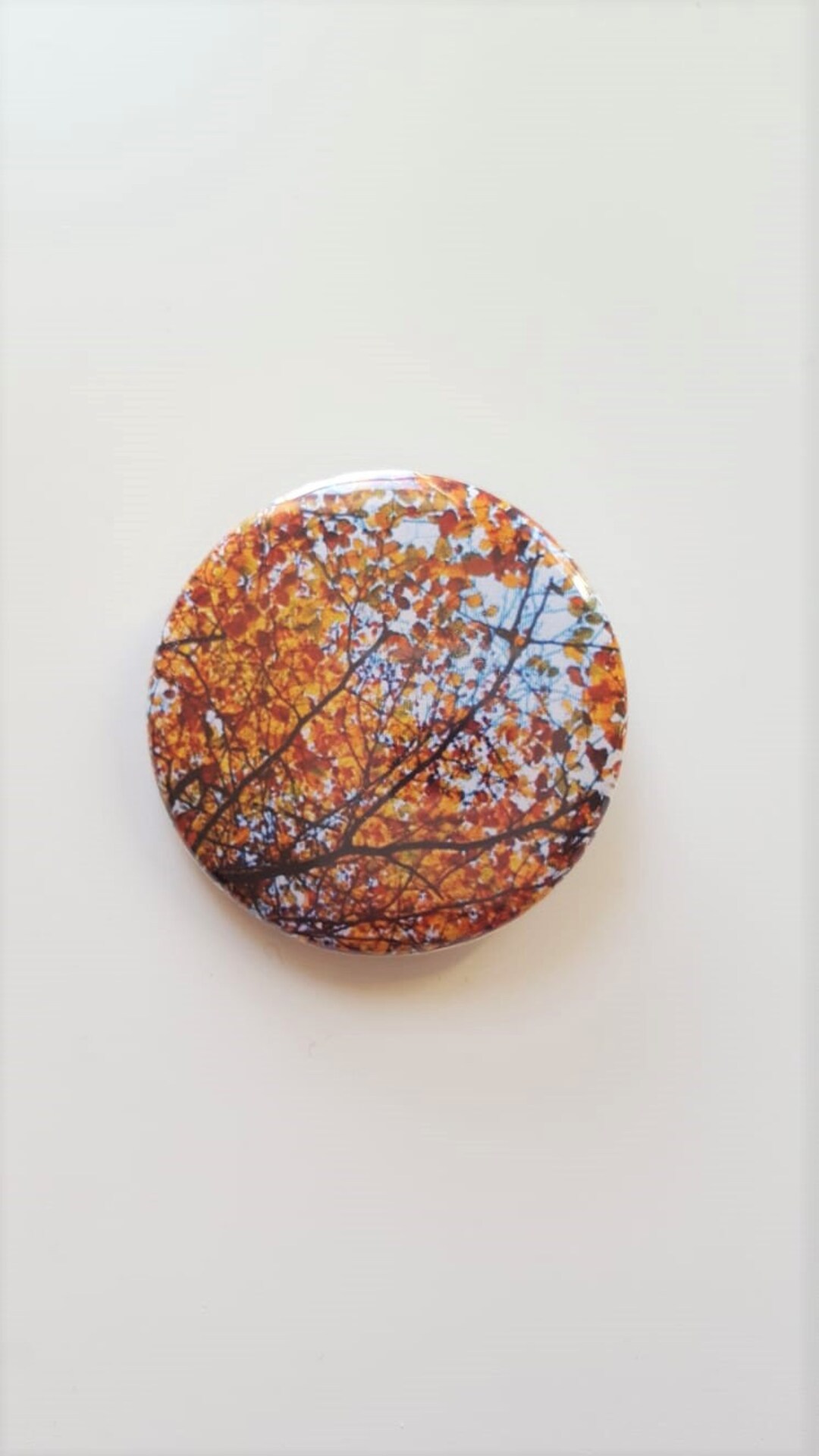 Autumn Leaves Forest Button Badge - Etsy