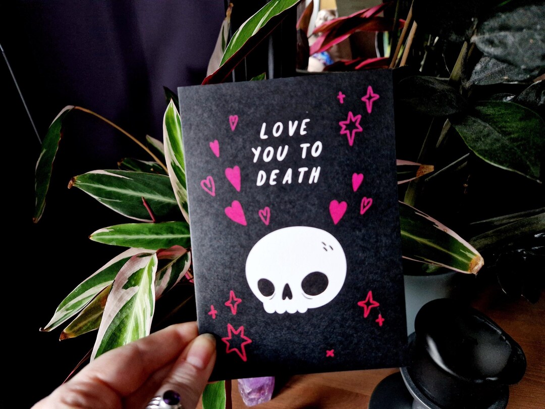 Alternative Anniversary Card LOVE YOU to DEATH Love Wedding Valentines ...