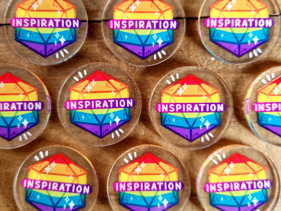 Inspiration Tokens Rainbow | Gay Pride | TTRPG D&D Dnd Bardic ...