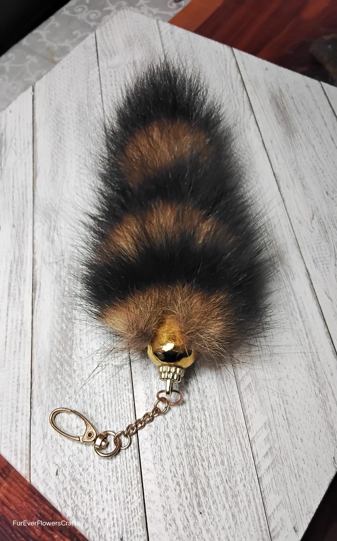 Raccoon Tail Keychain/purse Lanyard/keychain/lanyard - Etsy