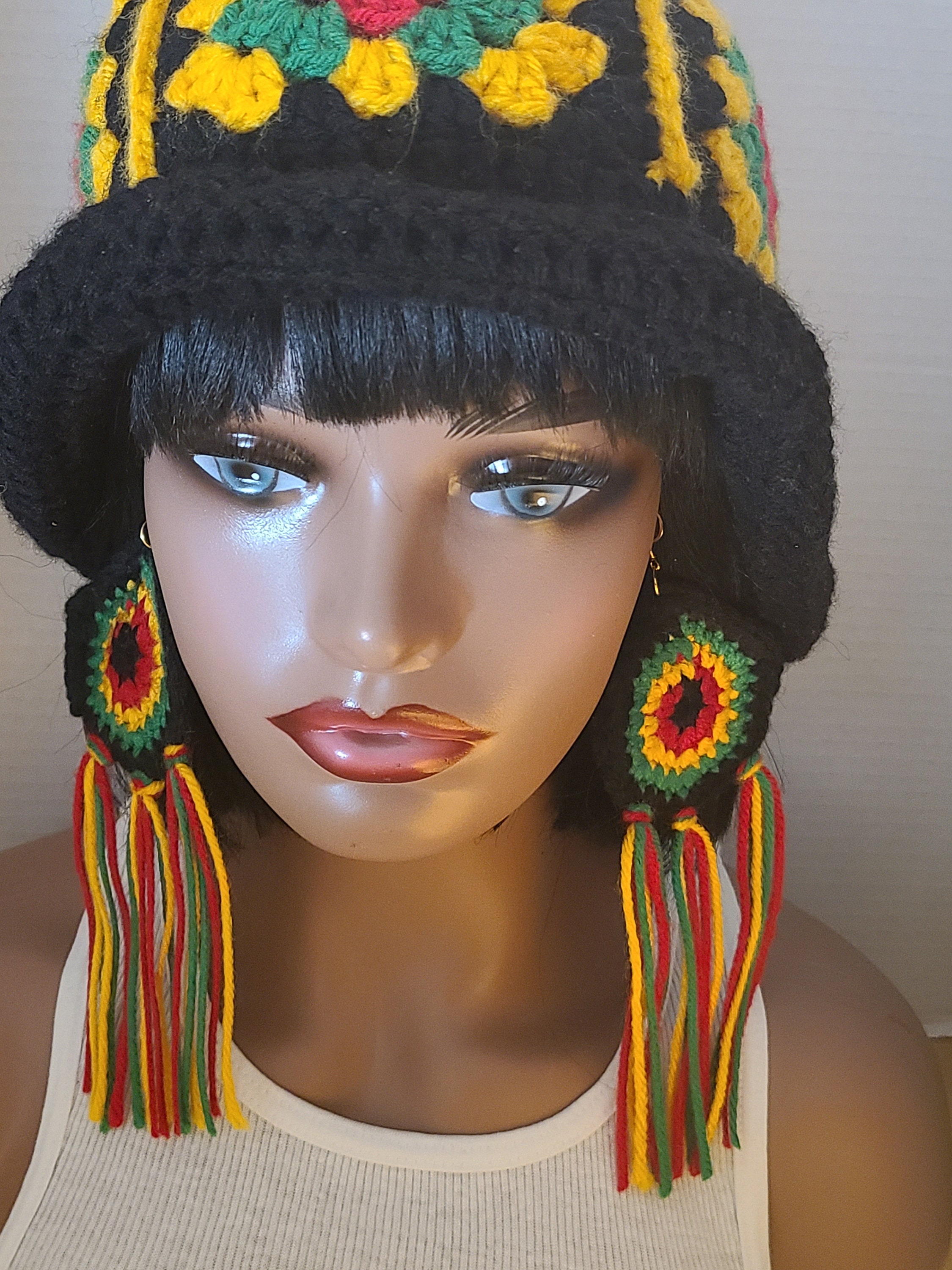Rasta Tassel Earrings Juneteenth - Etsy
